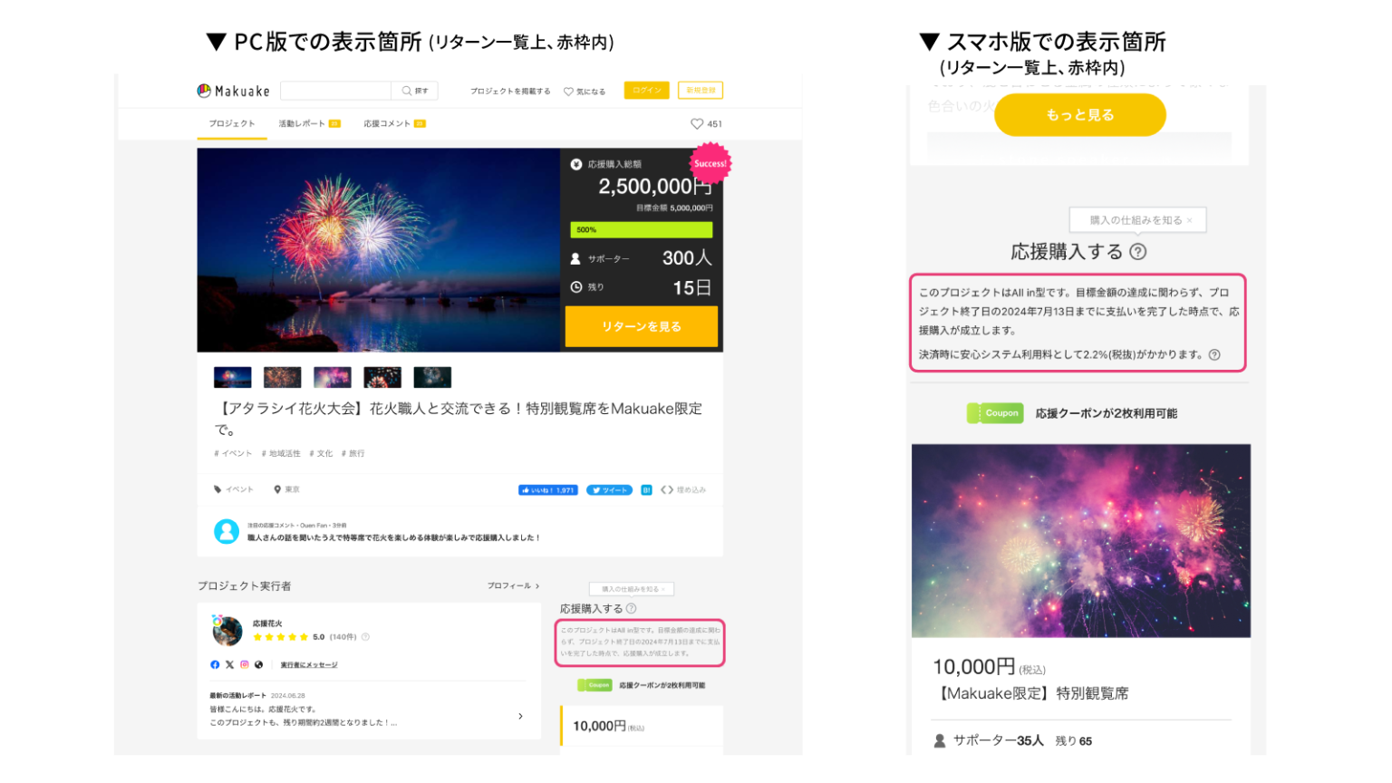 【重要｜サポーターの皆様へ】「安心システム利用料」導入と返金制度創設のお知らせ | 株式会社マクアケ（Makuake, Inc.)